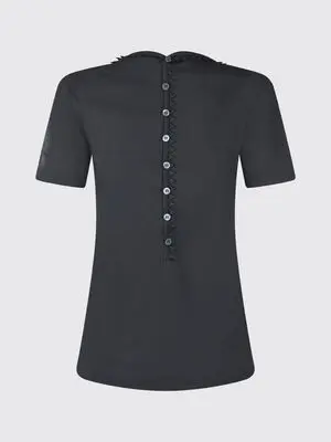 Jacquemus Clavela Slim Fit Cotton T-shirt With Straight Neckline - Black