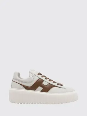 Hogan H-stripes Smooth Leather Platform Lace-up Sneakers - White 1
