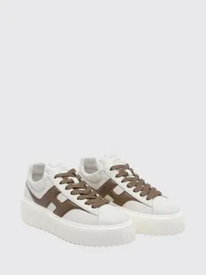 Hogan H-stripes Smooth Leather Platform Lace-up Sneakers - White 1