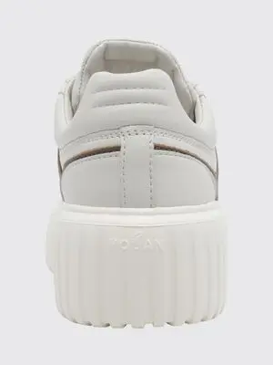 Hogan H-stripes Smooth Leather Platform Lace-up Sneakers - White 1