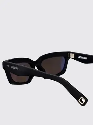 Jacquemus Le Salon Rectangular Acetate Sunglasses With Amber Lenses