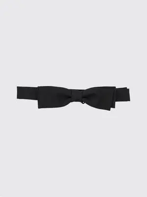 LARDINI Silk Butterfly Bow Tie With Adjustable Back Strap - Black