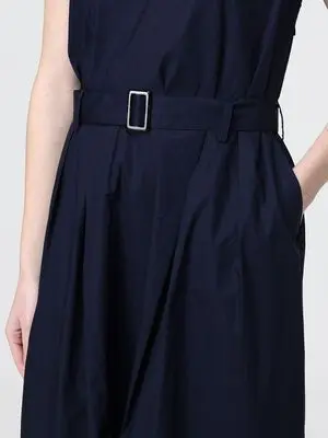 Woolrich Midi Dress With Belt - Blue