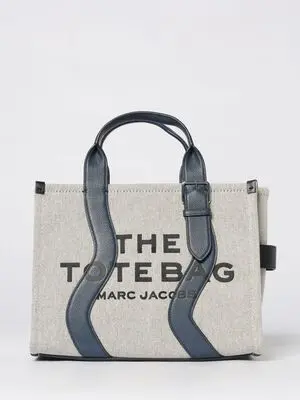 Marc Jacobs The Medium Tote Bag In Cotton Canvas - Ivory