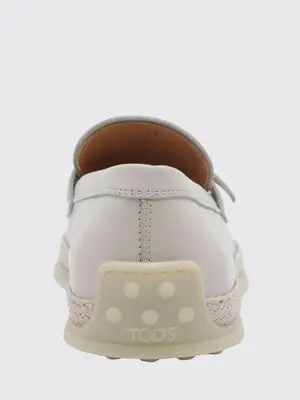 TOD'S Smooth Leather Loafers With Pebbled Sole And Engraved Logo