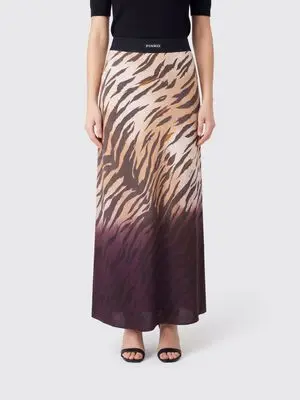 Pinko Printed Satin Long Skirt - Multicolor