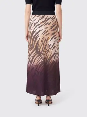Pinko Printed Satin Long Skirt