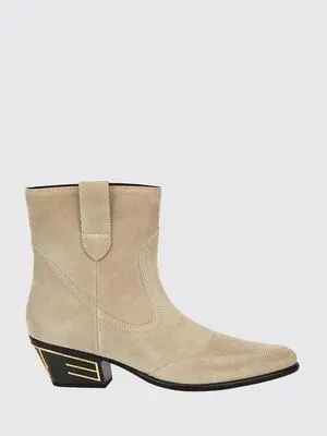 Etro Suede Cowboy Boots With Tapered Toe And Double Pull-tabs