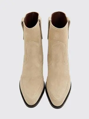 Etro Suede Cowboy Boots With Tapered Toe And Double Pull-tabs