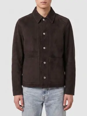 GIORGIO BRATO Suede Shirt Jacket - Brown