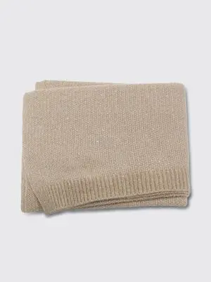 Fabiana Filippi Merino Wool Scarf With Sequins - Beige