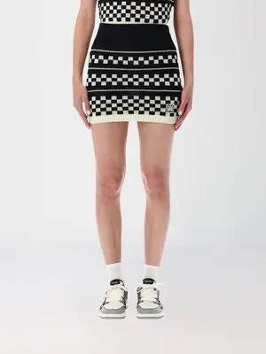 Amiri Check Wool High-waisted Pencil Mini Skirt