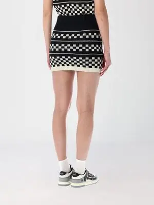 Amiri Check Wool High-waisted Pencil Mini Skirt