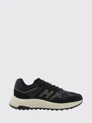 Hogan Hyperlight Leather And Nylon Sneakers With Chunky Sole Black