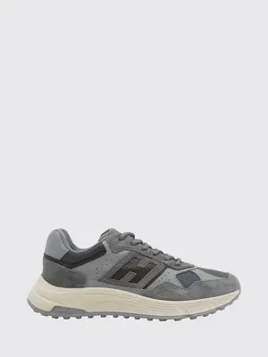 Hogan Hyperlight Leather And Nylon Sneakers With Chunky Sole Grey