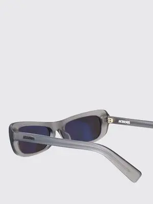 Jacquemus Capri Rectangular Cat-eye Sunglasses In A Gray Acetate Frame