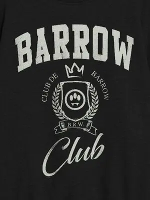 BARROW Cotton Oversized Sweatshirt With Back Cutout - Black