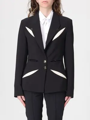 Elisabetta Franchi Tailored Blazer With Contrasting Insets - Black