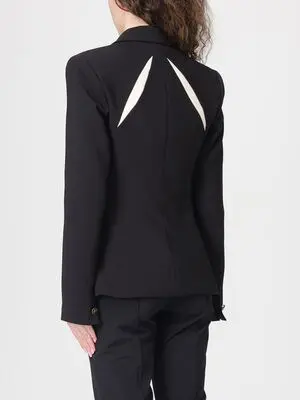 Elisabetta Franchi Tailored Blazer With Contrasting Insets - Black