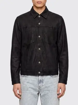 GIORGIO BRATO Lambskin Leather Shirt Jacket - Black