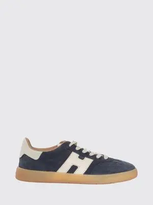 Hogan Smooth And Suede Calfskin Sneakers With H Logo - Blue
