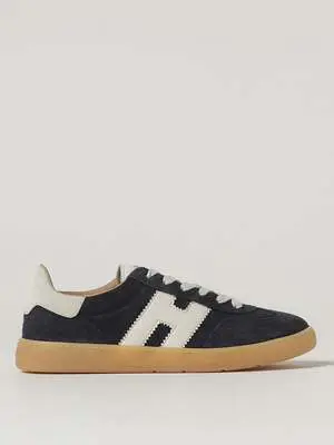 Hogan Smooth And Suede Calfskin Sneakers With H Logo - Blue