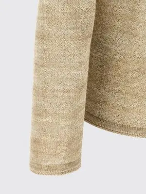 ROBERTO COLLINA Cotton And Linen Crew Neck Sweater - Beige