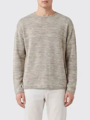 ROBERTO COLLINA Cotton And Linen Crew Neck Sweater - Grey