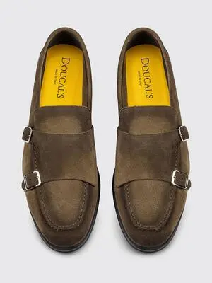 DOUCAL'S Suede Monk Strap Shoes