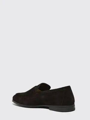 DOUCAL'S Suede Monk Strap Shoes - Dark