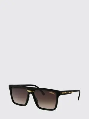 Carrera Eyewear Rectangular Aviator Sunglasses In Acetate With Amber-tinted Lenses - Black