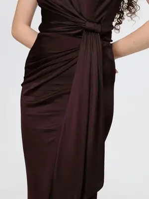 Elisabetta Franchi Sleeveless Draped Evening Top - Dark