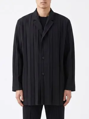 Issey Miyake Single Breasted Polyester Blazer - Black
