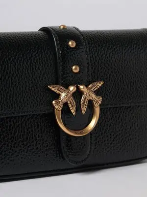 Pinko Love Birds Leather Mini Crossbody Bag