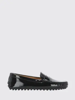 TOD'S Driver Patent Leather Loafers - Black