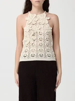 Pinko Macramé Lace Nymphea Top - Yellow