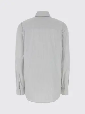 THE ROW Striped Cotton Shirt With Classic Collar And Asymmetric Hem