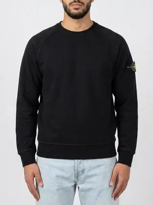 Stone Island Cotton Crew Neck Sweatshirt - Black