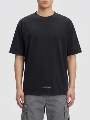 C.P. COMPANY Cotton T-shirt With Logo - Black