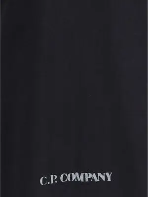 C.P. COMPANY Cotton T-shirt With Logo - Black
