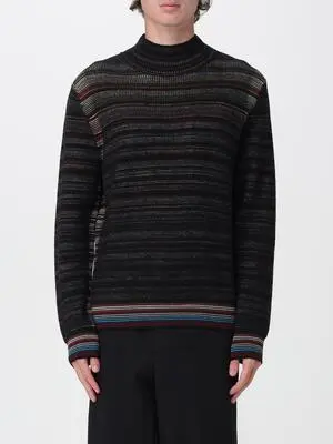 Paul Smith Striped High Neck Jumper - Black