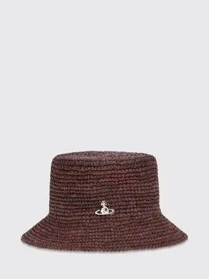 VIVIENNE WESTWOOD Orb Straw Hat - Cocoa