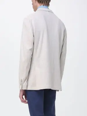 Eleventy Single-breasted Linen And Cotton Blazer