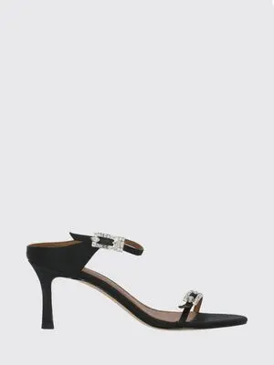 Kurt Geiger Satin Sandal With Jewel Buckles - Black