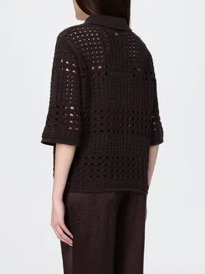 Liu Jo Crochet Cotton Cardigan - Brown