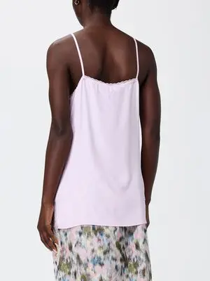 Fabiana Filippi Silk Blend Top With Lace Insert