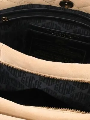 Kurt Geiger Kensington Quilted Suede Shoulder Bag