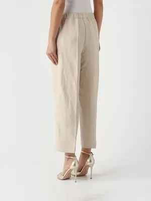 Liviana Conti Linen Blend Cropped Trousers