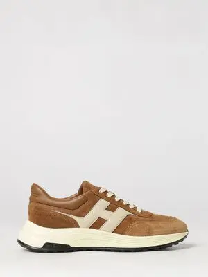 Hogan Hyperlight Suede Leather Sneakers With Chunky Sole - Earth