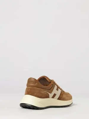 Hogan Hyperlight Suede Leather Sneakers With Chunky Sole - Earth
